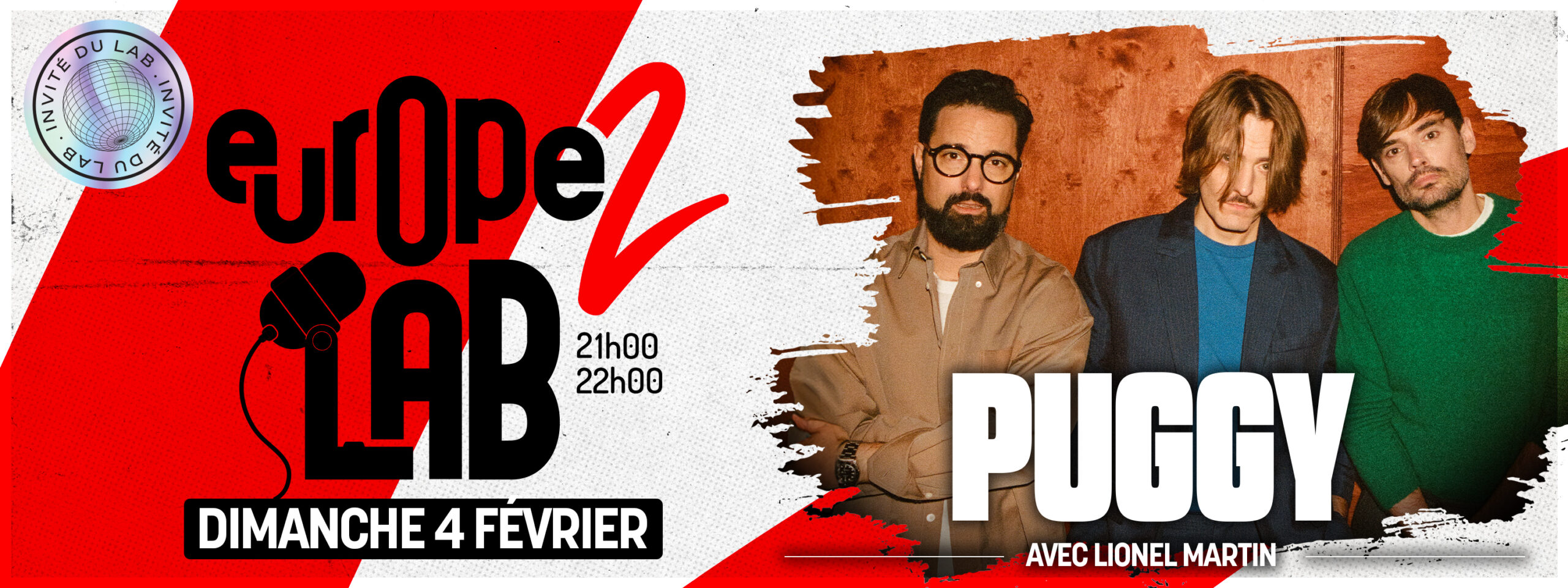 Ne manquez pas Puggy dans Europe 2 Lab le dimanche 4 février