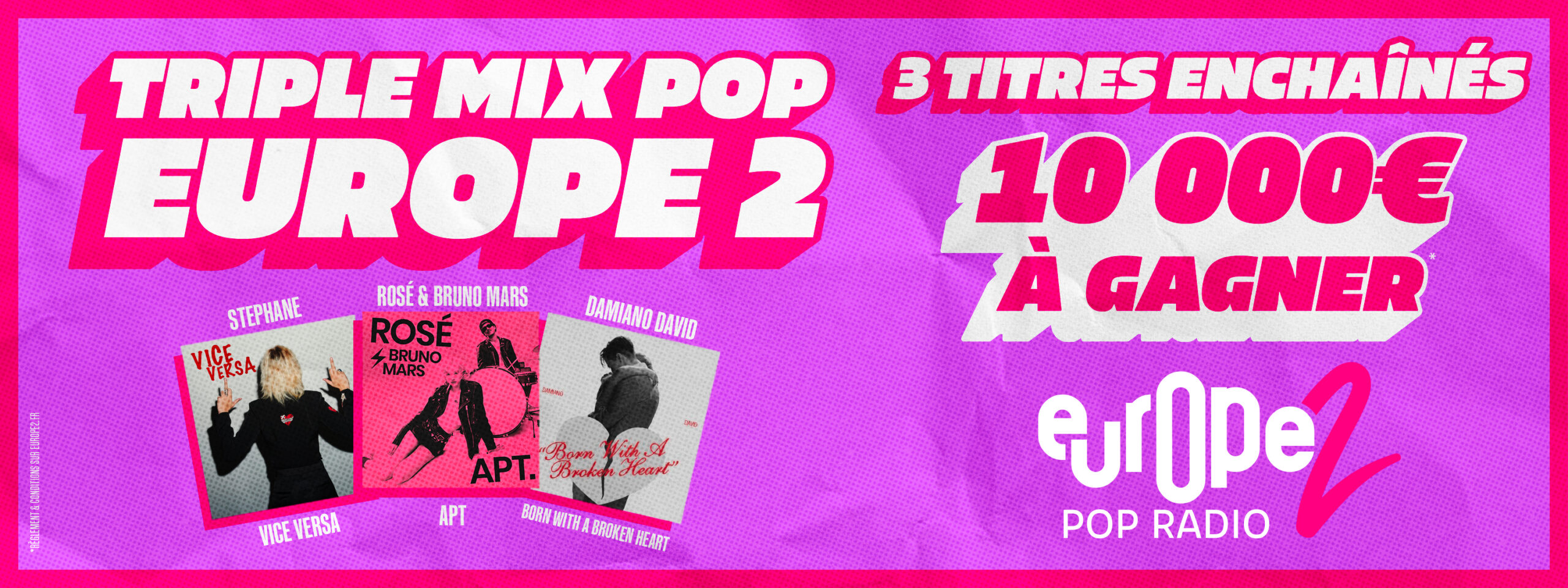 Triple Mix Pop Europe 2 : écoutez Europe 2 et gagnez 10.000 euros