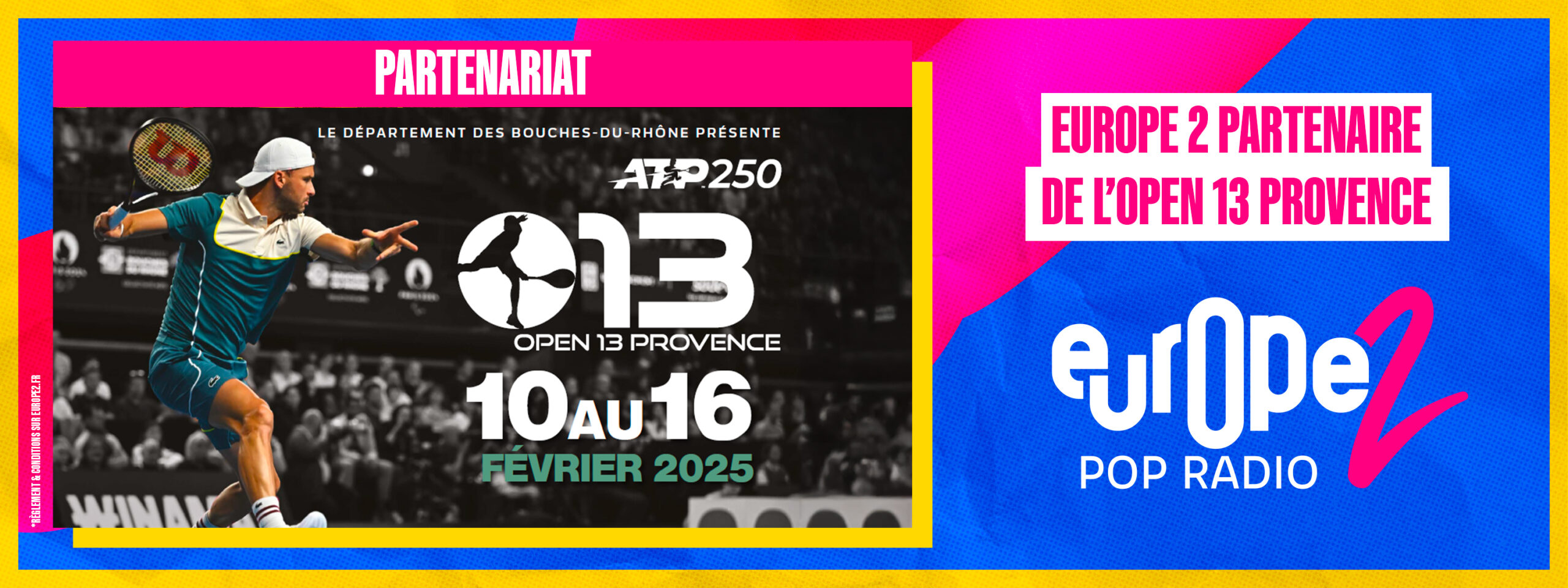 Ne manquez pas l'Open 13 Provence, avec Europe 2