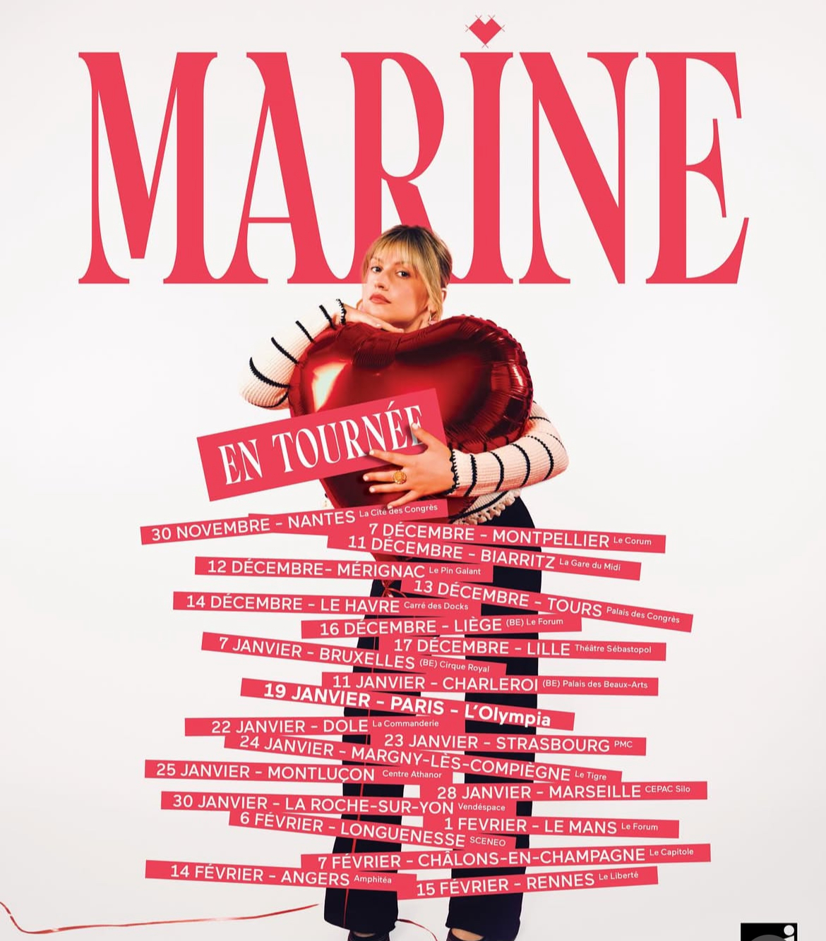 Marine: L'Olympia au programme de sa première tournée solo