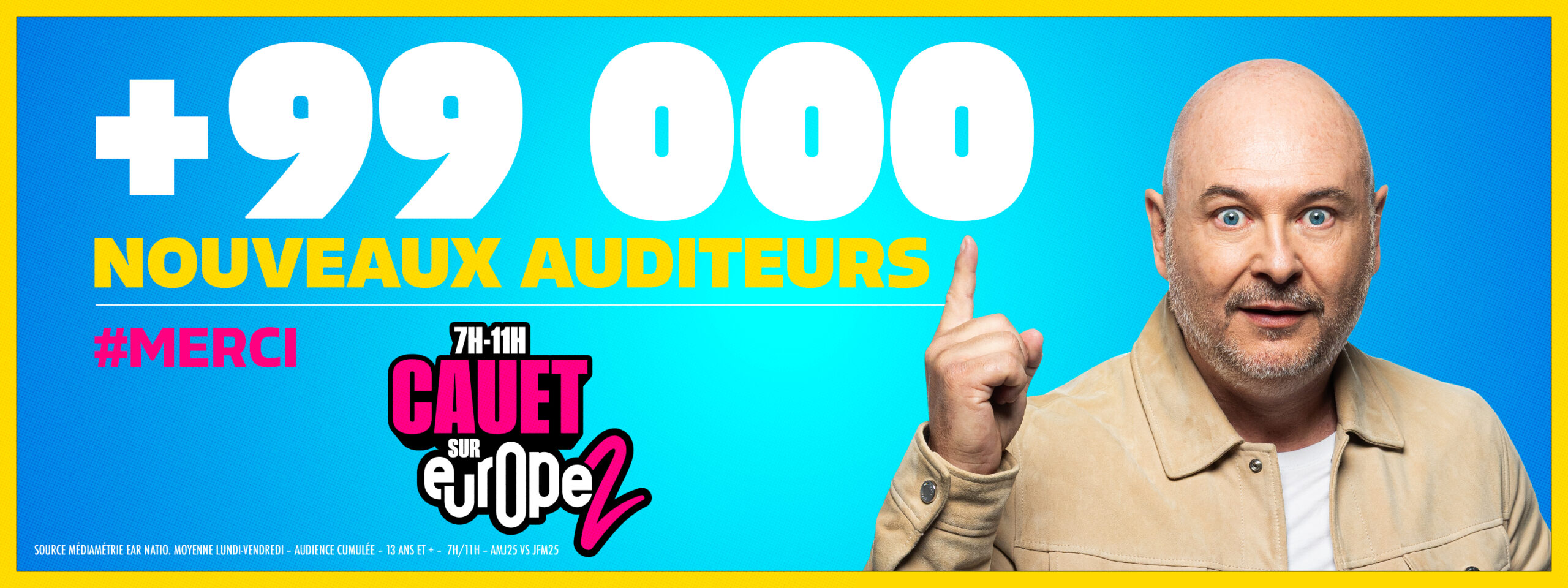 Cauet sur Europe 2, + 99 000 nouveaux auditeurs